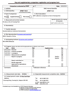 Fillable Online kcdb bipm RMO internal identifier - kcdb bipm Fax Email ...