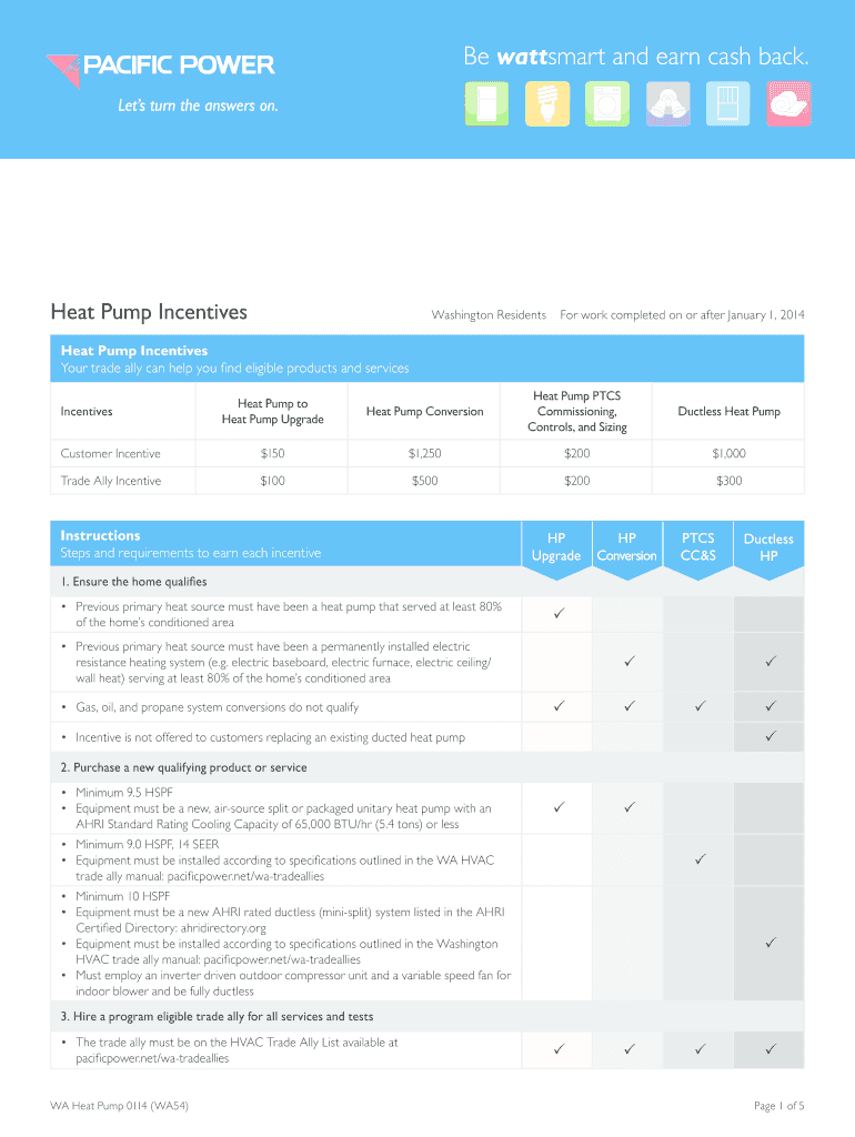 Fillable Online Heat Pump Incentives Fax Email Print - pdfFiller
