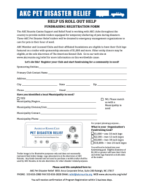 Fillable Online Registration form - AKC Reunite Fax Email Print - pdfFiller