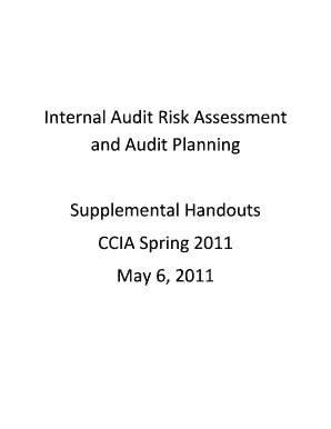 Fillable Online Internal Audit Risk Assessment Fax Email Print - pdfFiller