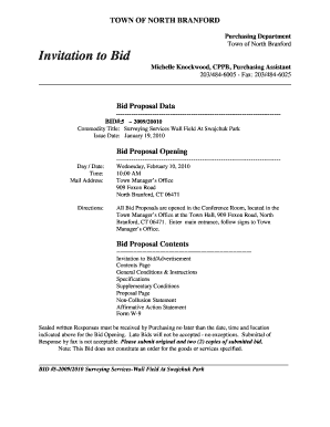 Fillable Online Invitation To Bid Form.doc Fax Email Print - pdfFiller