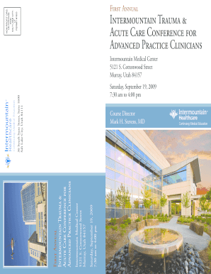 Fillable Online Intermountain Trauma & Acute Care Conference ...