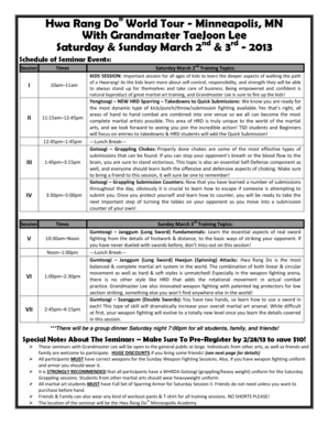 Fillable Online Registration Form - Hwa Rang Do Minneapolis, MN Fax ...