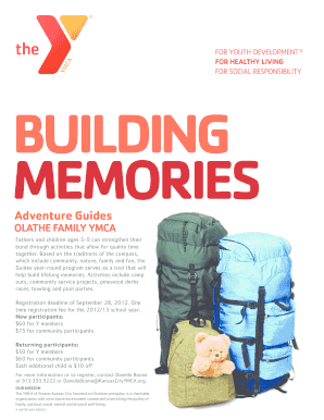 Ymca Adventure Guides - Fill Online, Printable, Fillable, Blank | pdfFiller