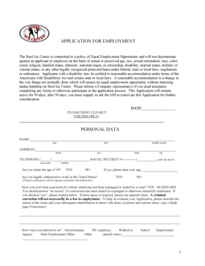 Fillable Online APPLICATION-FOR-EMPLOYMENT-odt - Steel Ice Center Fax ...
