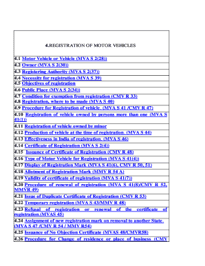 Fillable Online 1 Motor Vehicle or Vehicle (MVA S 2(28)) Fax Email ...