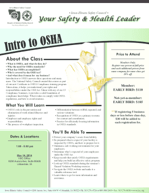 Fillable Online iisc o OSHA Fax Email Print - pdfFiller