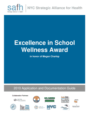 Fillable Online chalkcenter Health Excellence Award (Draft name till ...