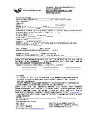 Fillable Online Mso meet sanction request form poolcompetition non ...