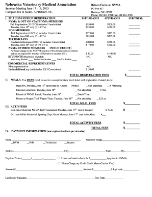 Fillable Online nvma 0613 REGISTRATION FORM.pdf - Nebraska Veterinary ...