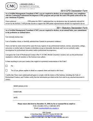 Fillable Online 2011 Statutory Declaration Form - BC Fax Email Print ...