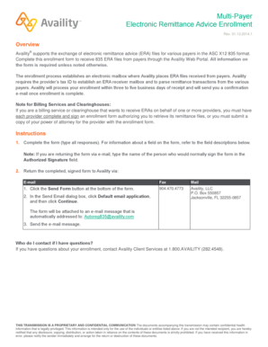Fillable Online Availity - Lindsay Technical Consultants Fax Email Print - pdfFiller