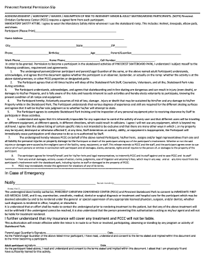 Fillable Online Pinecrest Parental Permission Slip Fax Email Print ...