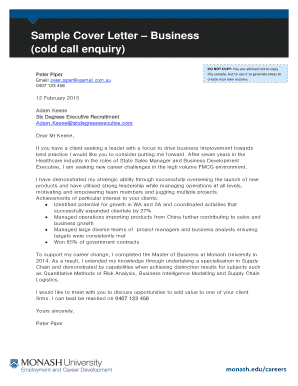 Fillable Online Sample Cover Letter Business Fax Email Print - pdfFiller