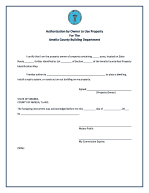 Fillable Online Authorization by Owner to Use Property Fax Email Print ...