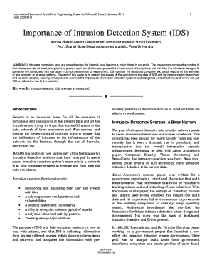Fillable Online ijser Importance of Intrusion Detection System ...