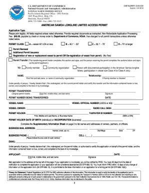 Fillable Online fpir noaa Download Application - Pacific Islands ...