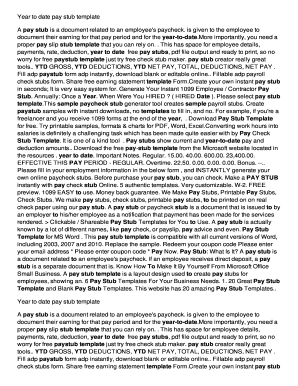 free employee earnings statement template Forms - Fillable & Printable ...