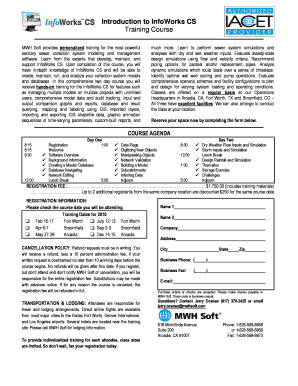 Fillable Online Introduction to InfoWorks CS Fax Email Print - pdfFiller