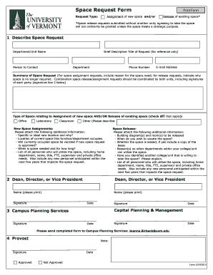 Fillable Online uvm Request Type: Fax Email Print - pdfFiller
