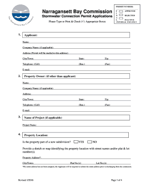 Fillable Online Stormwater Connection Permit Application and Checklist ...