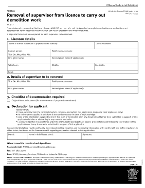 Fillable Online Form 77 - Removal of supervisor from licence to carry ...