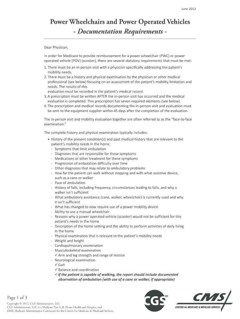 Fillable Online Power Wheelchairs and Power Operated Vehicles Fax Email ...