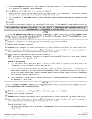 Fillable Online immigration-quebec gouv qc Application for a Qu bec ...