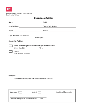 Fillable Online bu Department Petition Fax Email Print - pdfFiller