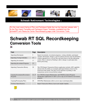 Fillable Online Conversion Tools - Schwab RT - SchwabRT.com Fax Email ...