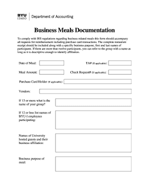 Fillable Online byui Business Meals (New).docx Fax Email Print - pdfFiller