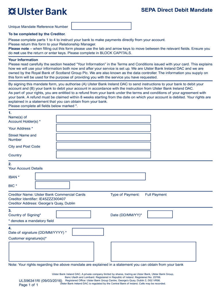 Fillable Online Unique Mandate Reference Number Fax Email Print - pdfFiller