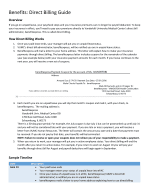 Fillable Online Benefits: Direct Billing Guide Fax Email Print - pdfFiller