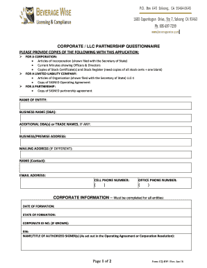 Fillable Online Business Questionnaire.docx Fax Email Print - pdfFiller