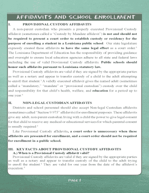 Fillable Online Affidavits aNd School ENrollmeNt Fax Email Print ...