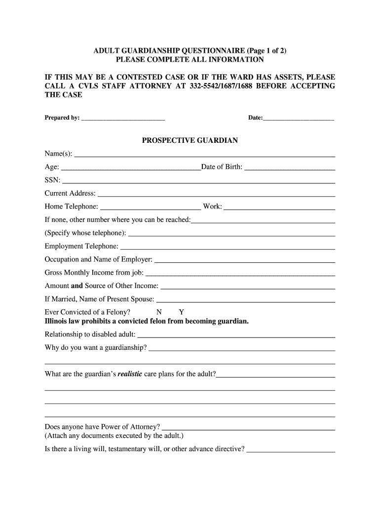 Fillable Online cvls ADULT GUARDIANSHIP QUESTIONNAIRE.doc - cvls Fax ...