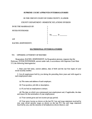 Fillable Online SUPREME COURT APPROVED INTERROGATORIES Fax Email Print ...