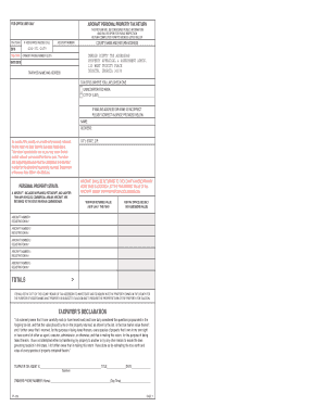 Fillable Online AIRCRAFT PERSONAL PROPERTY TAX RETURN Fax Email Print ...