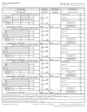 Fillable Online colorado Lower Extremity Impairment Record Fax Email ...