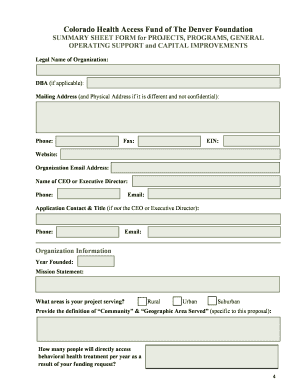 Fillable Online denverfoundation GC3 CHA Fund Application FINAL 012816 ...