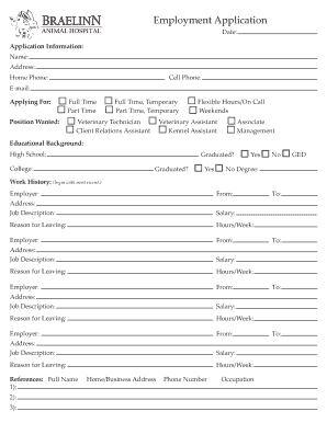 Fillable Online Application Information: Fax Email Print - pdfFiller