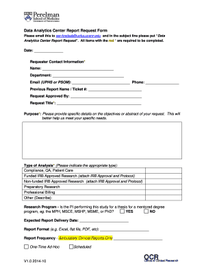 Fillable Online med upenn DAC Report Request.doc Fax Email Print ...