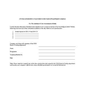 Fillable Online Declaration format.final.docx Fax Email Print - pdfFiller