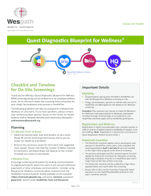 Fillable Online Quest Diagnostics Blueprint for Wellness Fax Email ...