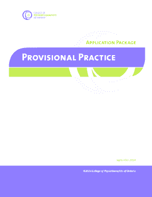 Fillable Online collegept Provisional Practice - collegept Fax Email Print - pdfFiller