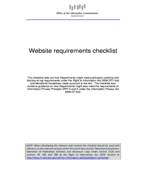 Fillable Online This checklist sets out how Departments might meet ...