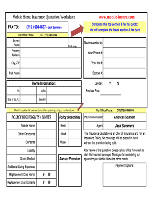 Fillable Online quote to fax back-JACK.xls Fax Email Print - pdfFiller