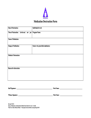 Fillable Online portal alliesnj Medication Destruction Form - portal ...