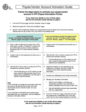 Fillable Online Follow the steps below to activate your payee/vendor ...