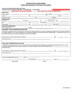 Fillable Online Cross-Deputization Attestation - Oklahoma Fax Email ...